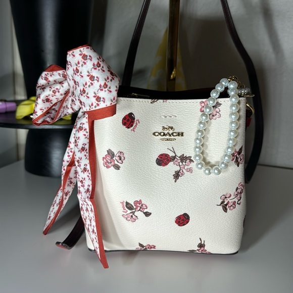 Coach | Bags | Coach Mini Town Bucket Bag With Ladybug Floral Print ...